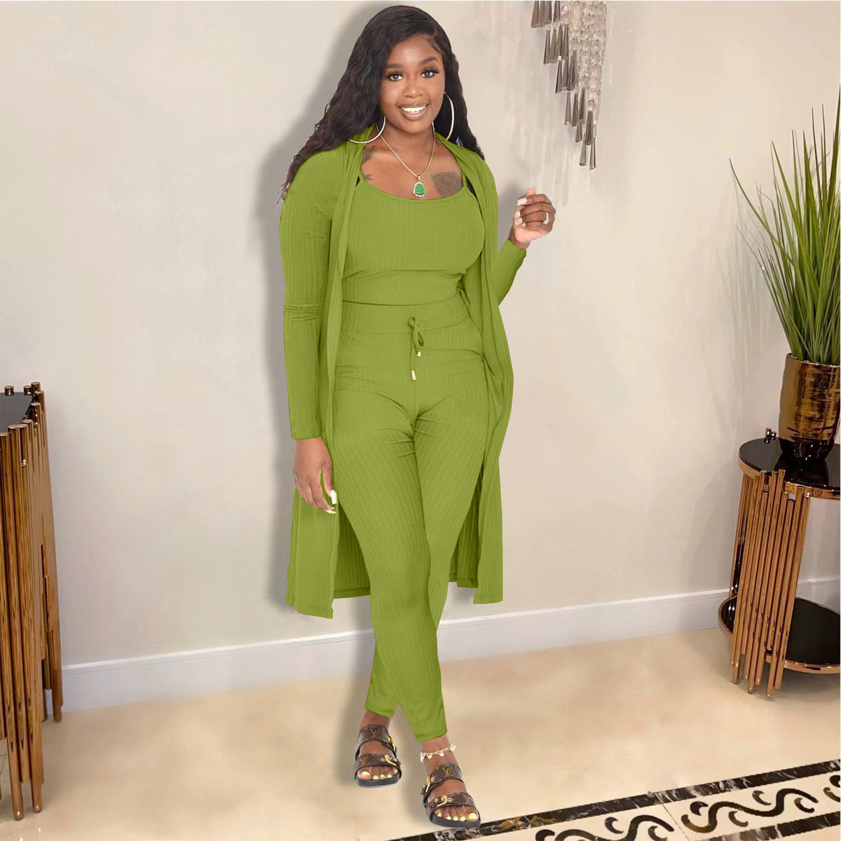 Pit Strip Solid Color Three Piece Set（AY2336） – AphroditeWholesales