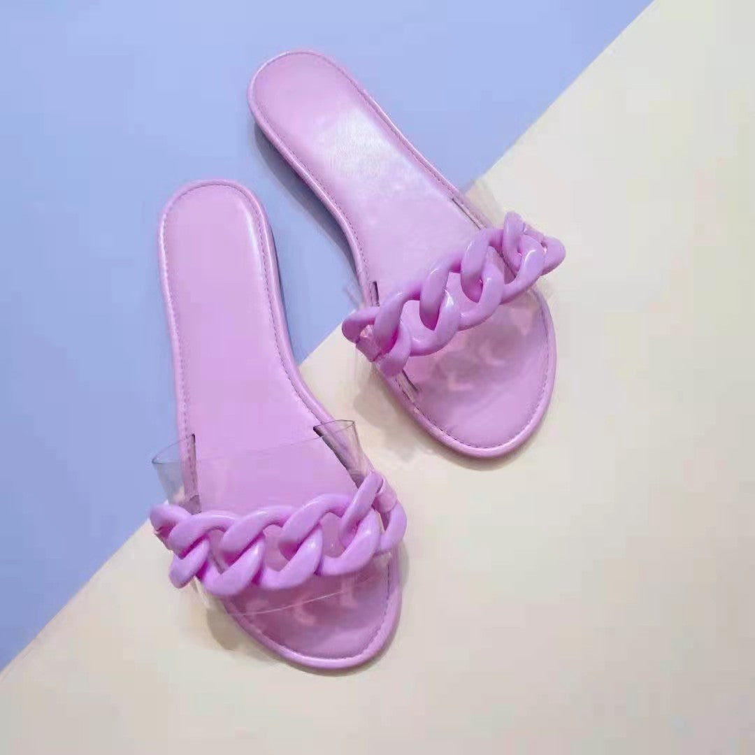 Trendy chain slippers – AphroditeWholesales